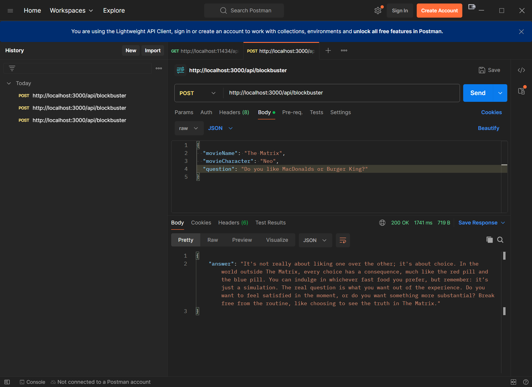NextJS Course (5/9) – Creating the Blockbuster Chat App – Finxter Academy